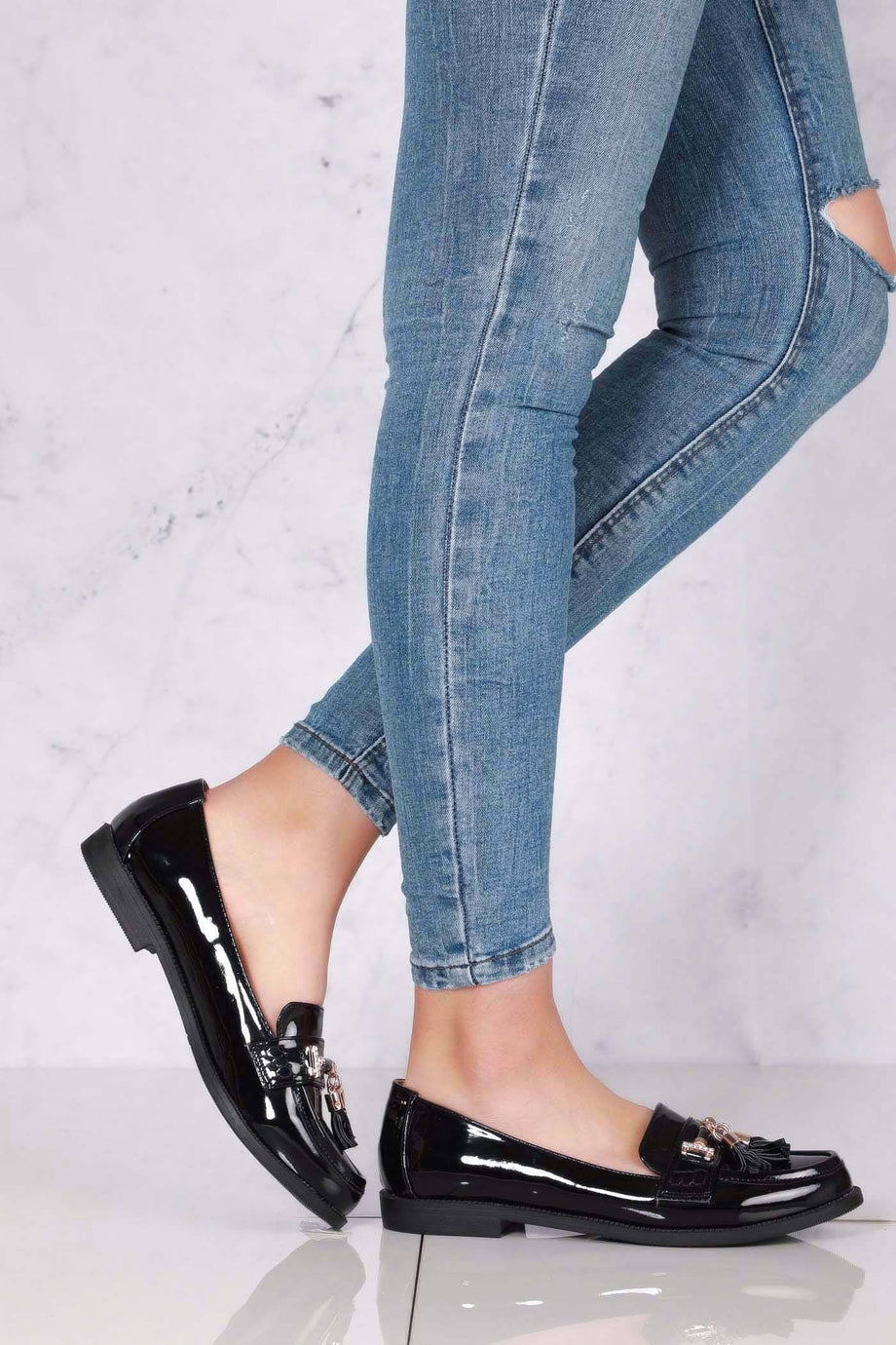 Clarks School Shoes Girls Little Diva Tia Girls Black Patent Loafer ...